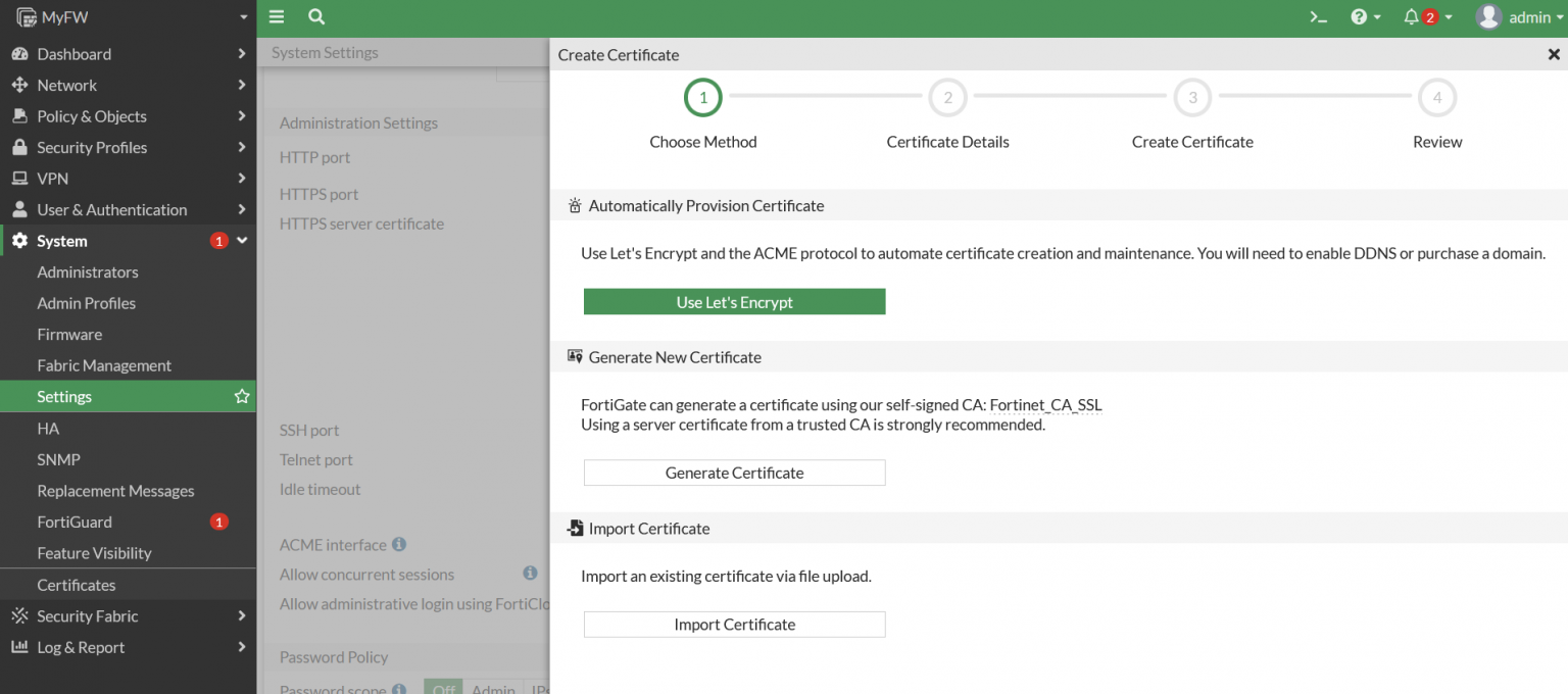 How to Configure HTTPS Access and Custom Admin Port on FortiGate ...