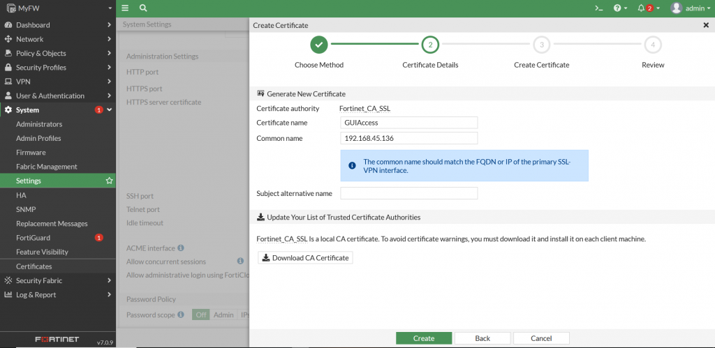 How to Configure HTTPS Access and Custom Admin Port on FortiGate ...